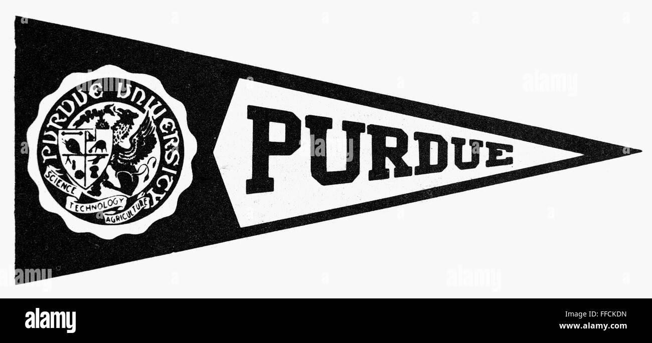 PENNANT: PURDUE UNIVERSITY. /nA pennant from Purdue University in ...