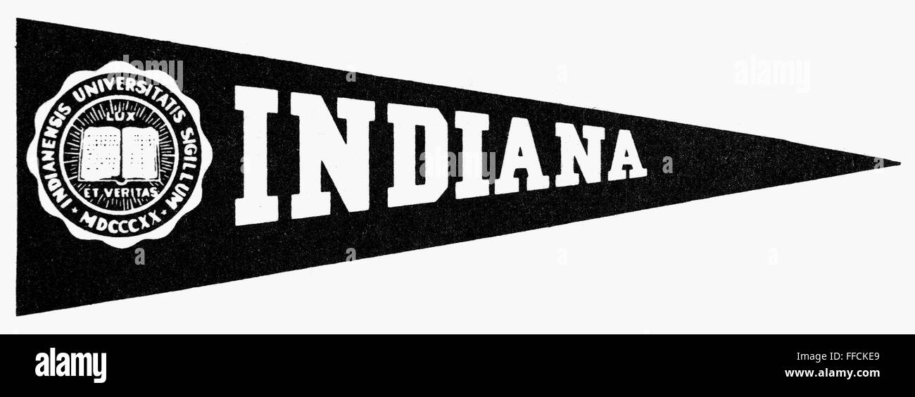 PENNANT: INDIANA. /nA pennant from Indiana University Stock Photo - Alamy