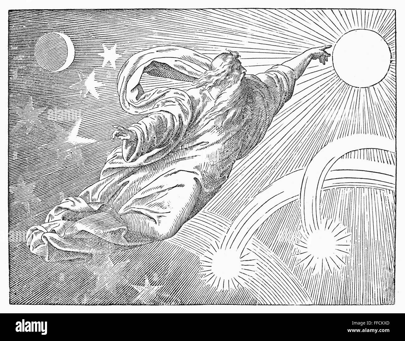 OLD TESTAMENT: GOD. /nLine engraving, 19th century Stock Photo - Alamy
