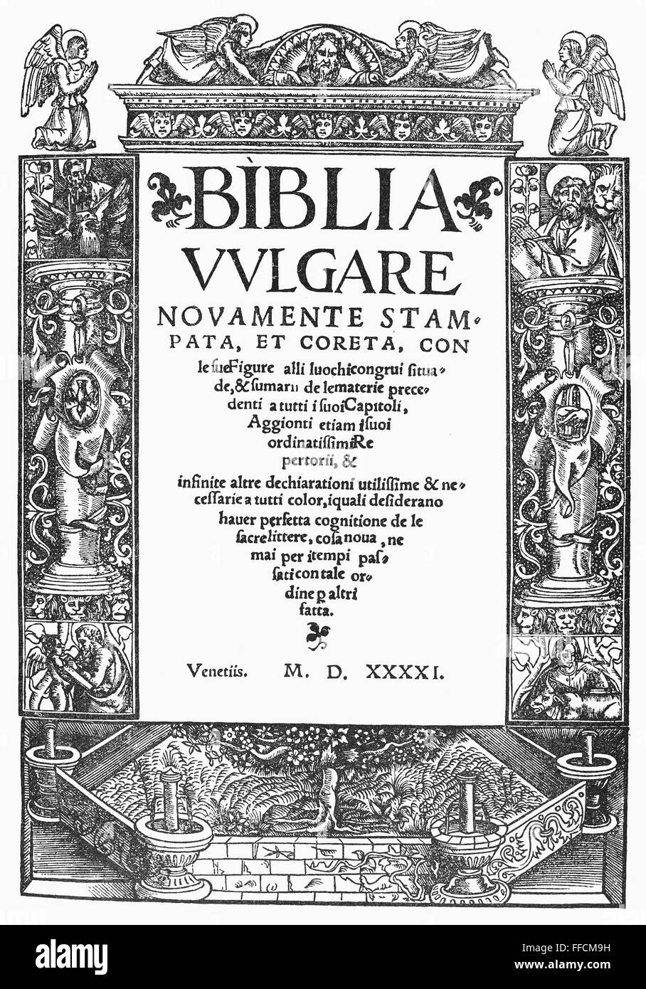 ITALIAN VULGATE, 1541. /nTitle page of an Italian vulgate Bible ...