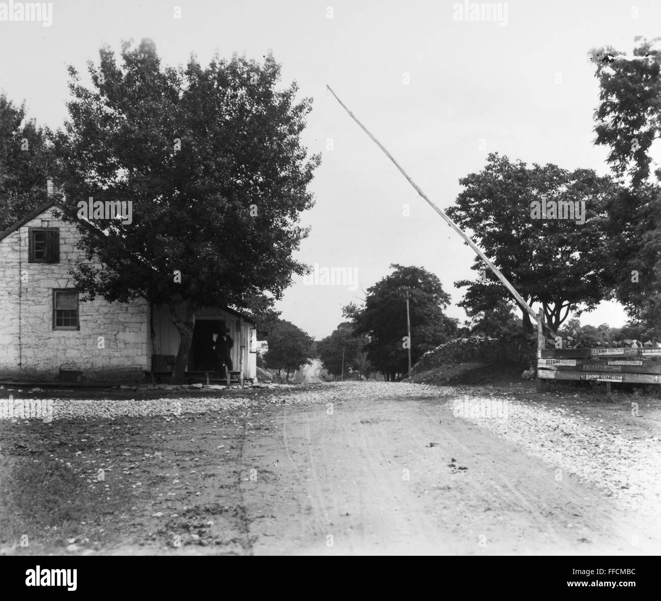 VIRGINIA: TOLL GATE, c1890. /nA turnpike toll gate in Virginia ...
