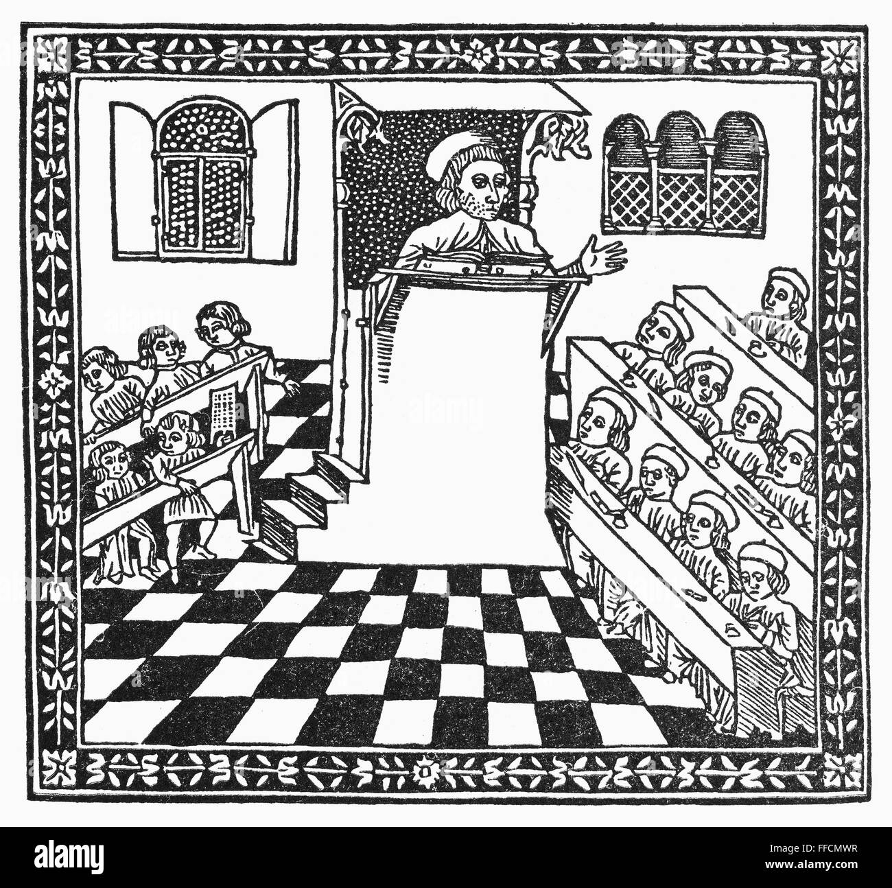 SCHOOLMASTER, 1508. /nWoodcut, 1508, from 'Regulae Syponticae,' by ...