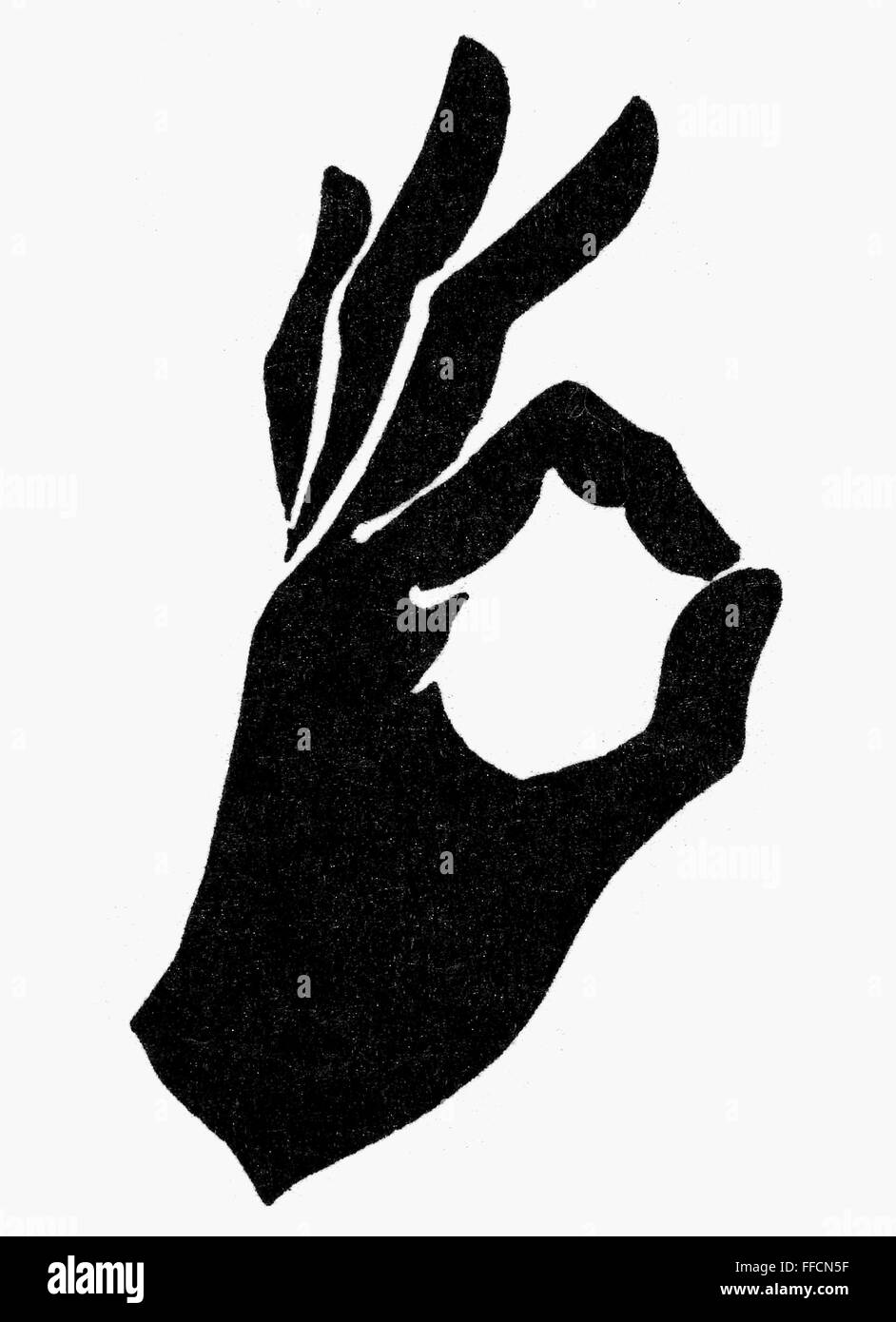 SYMBOL: CORRECT. /n'OK' hand sign Stock Photo - Alamy