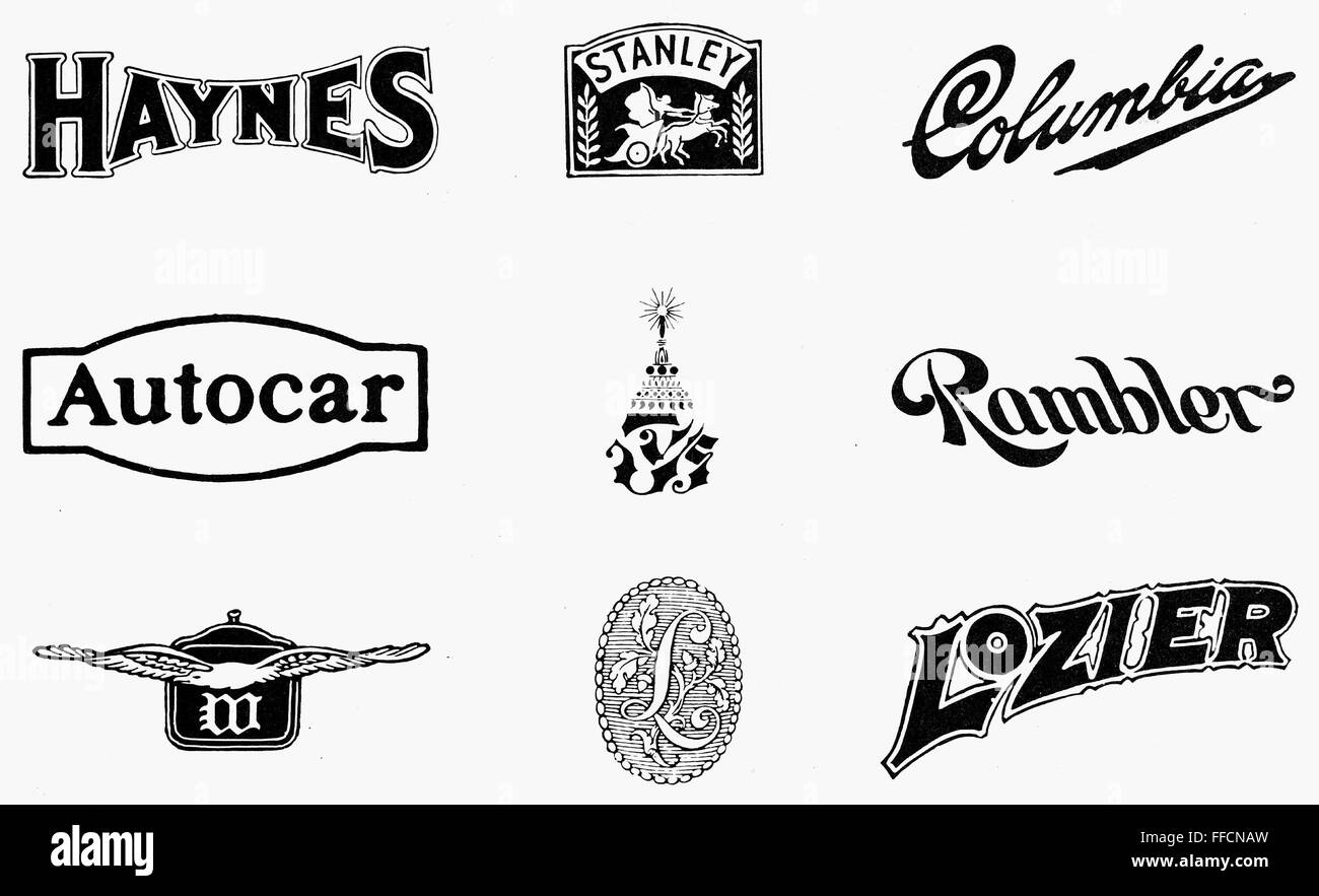 LOGOS: STEAM CARRIAGES. /nVarious logos for American steam-powered ...