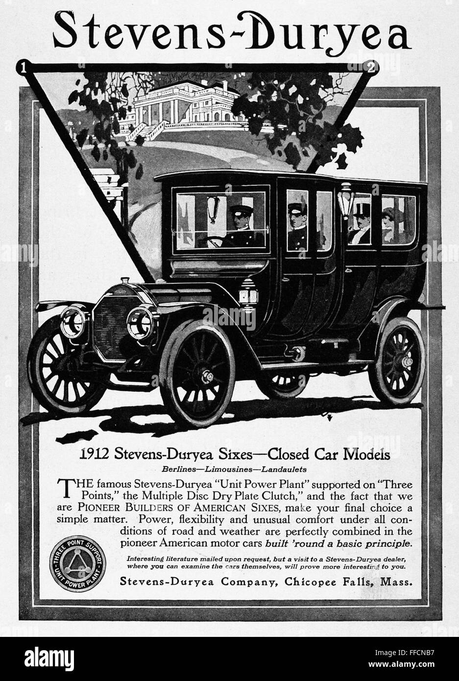 ADS: AUTOMOBILE, 1912. /nAdvertisement from an American magazine for ...