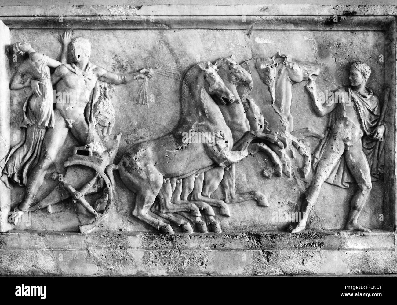 GREECE: IOLE. /nThe Kidnapping of Iole by Heracles. Ancient Greek bas ...