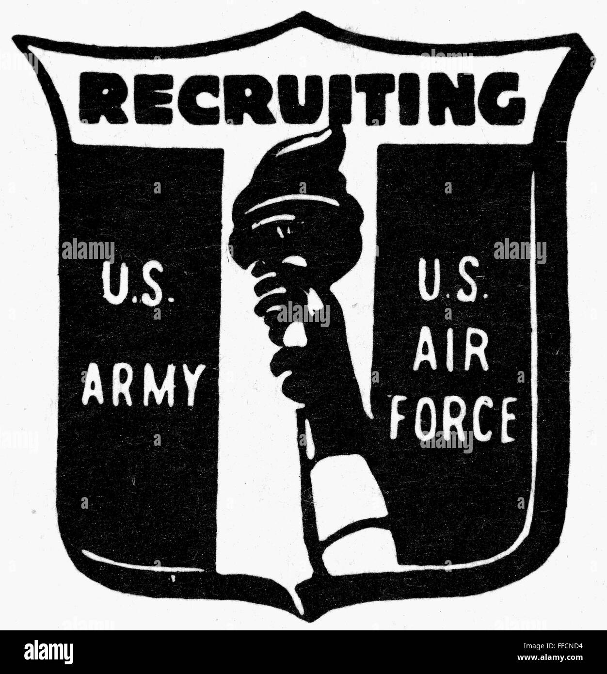 ARMY RECRUITING SERVICE. /nLogo for the U.S. Army Air Force Recruiting ...