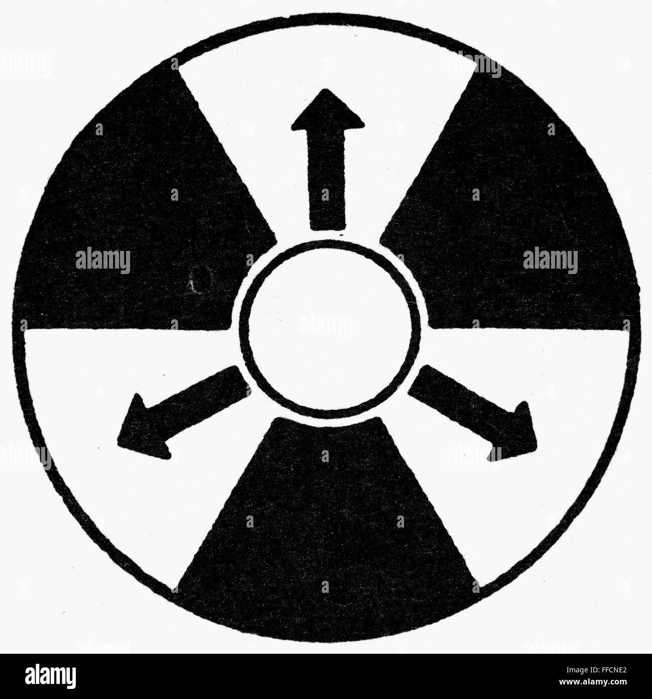 SIGN: NUCLEAR RADIATION. /nWarning sign for nuclear radiation Stock ...