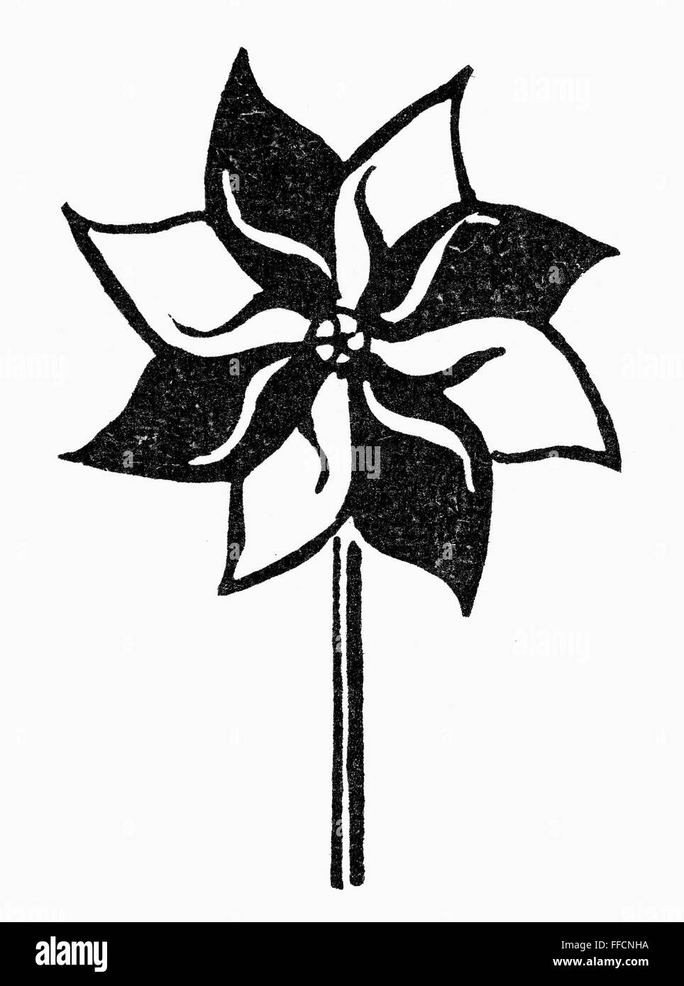 SYMBOL: WHIRLIGIG. /nA symbol of change or inconstancy. Woodcut Stock ...