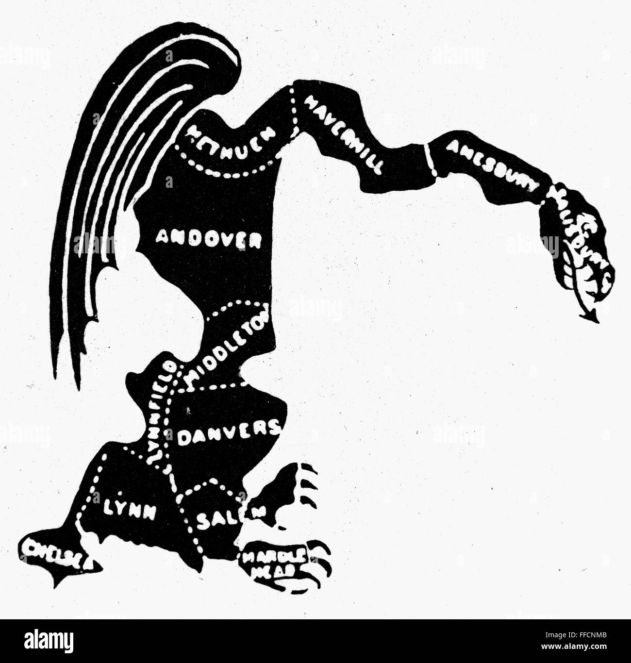GERRYMANDER CARTOON, 1812. /nThe Gerrymander, 1812, named after ...
