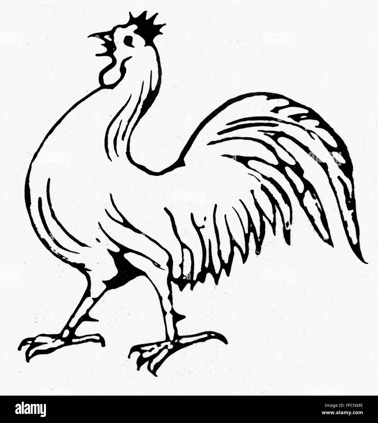 DEMOCRATIC ROOSTER, 1840. /nRooster emblem of the Democratic Party in ...