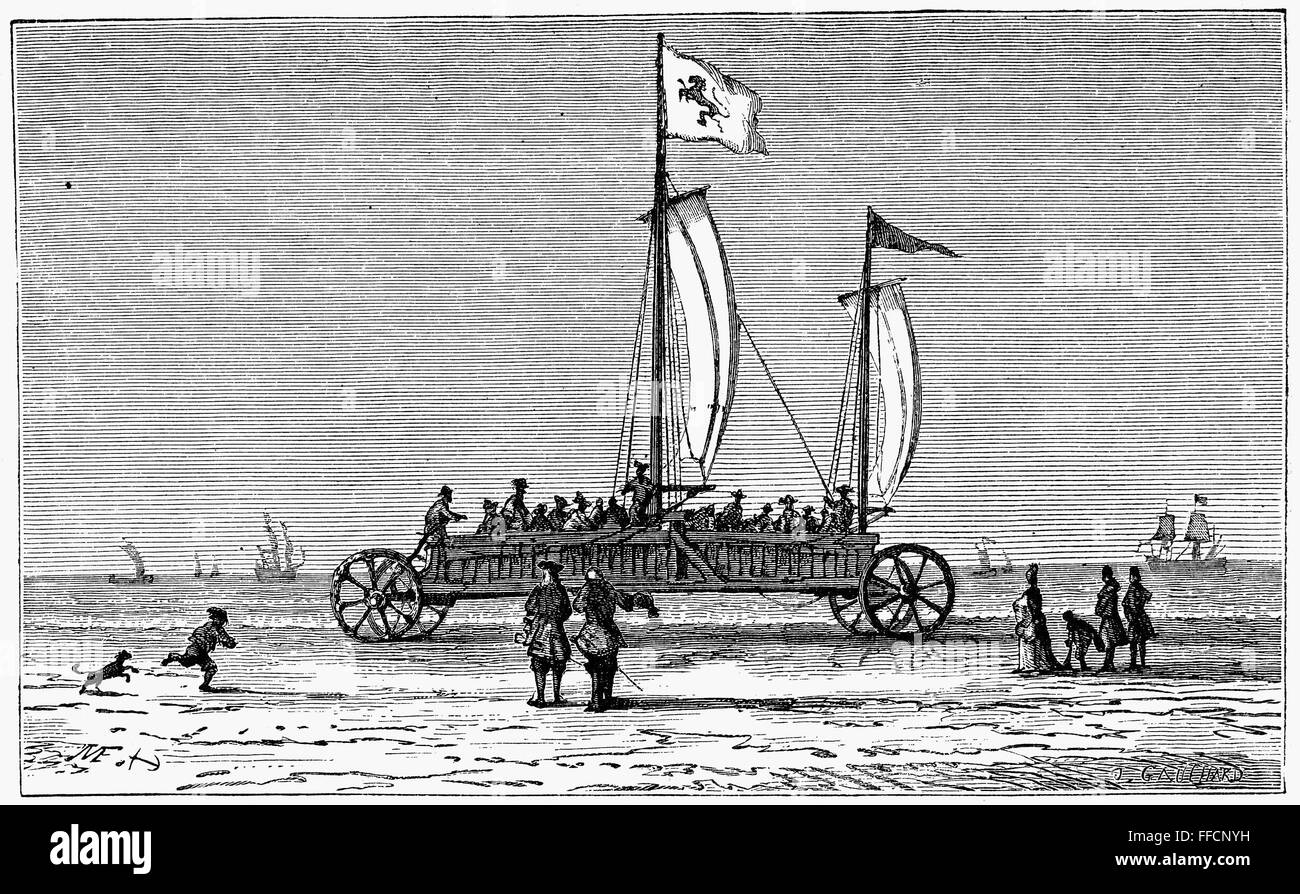 SAIL-CART, 17th CENTURY. /nA large cart, belonging to the Prince of ...