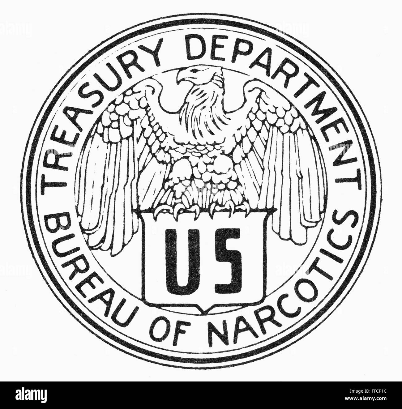 U.S. BUREAU OF NARCOTICS. /nSeal of the U.S. Bureau of Narcotics Stock ...