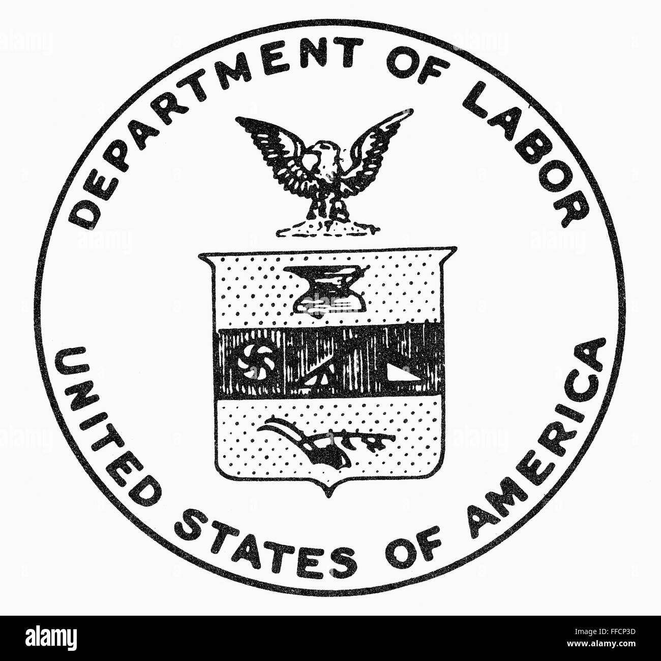 DEPARTMENT OF LABOR. /nSeal of the U.S. Department of Labor Stock Photo ...
