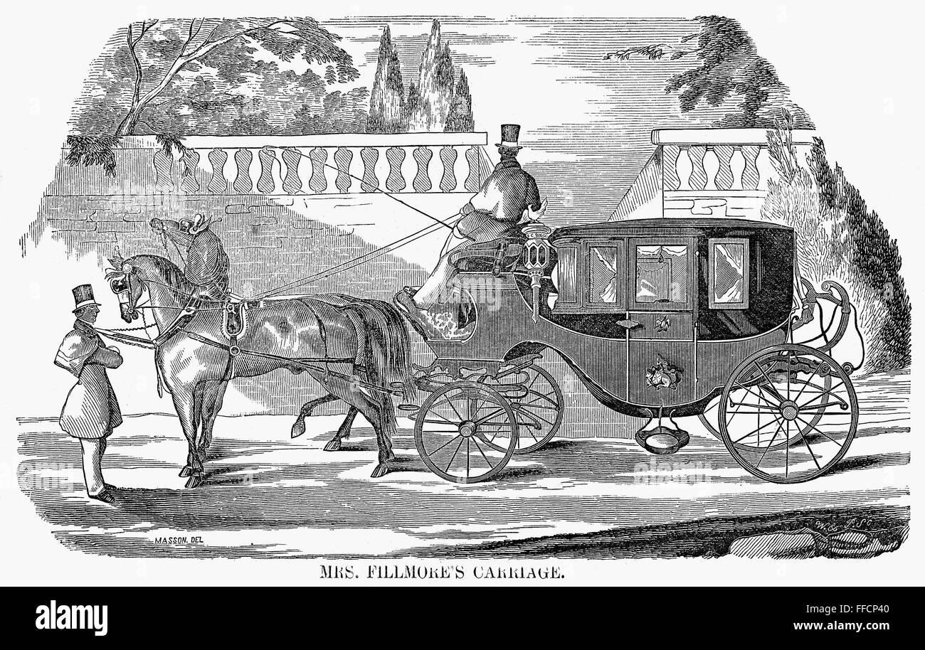 FIRST LADY CARRIAGE, 1851. /nCarriage of Abigail Fillmore, wife of ...