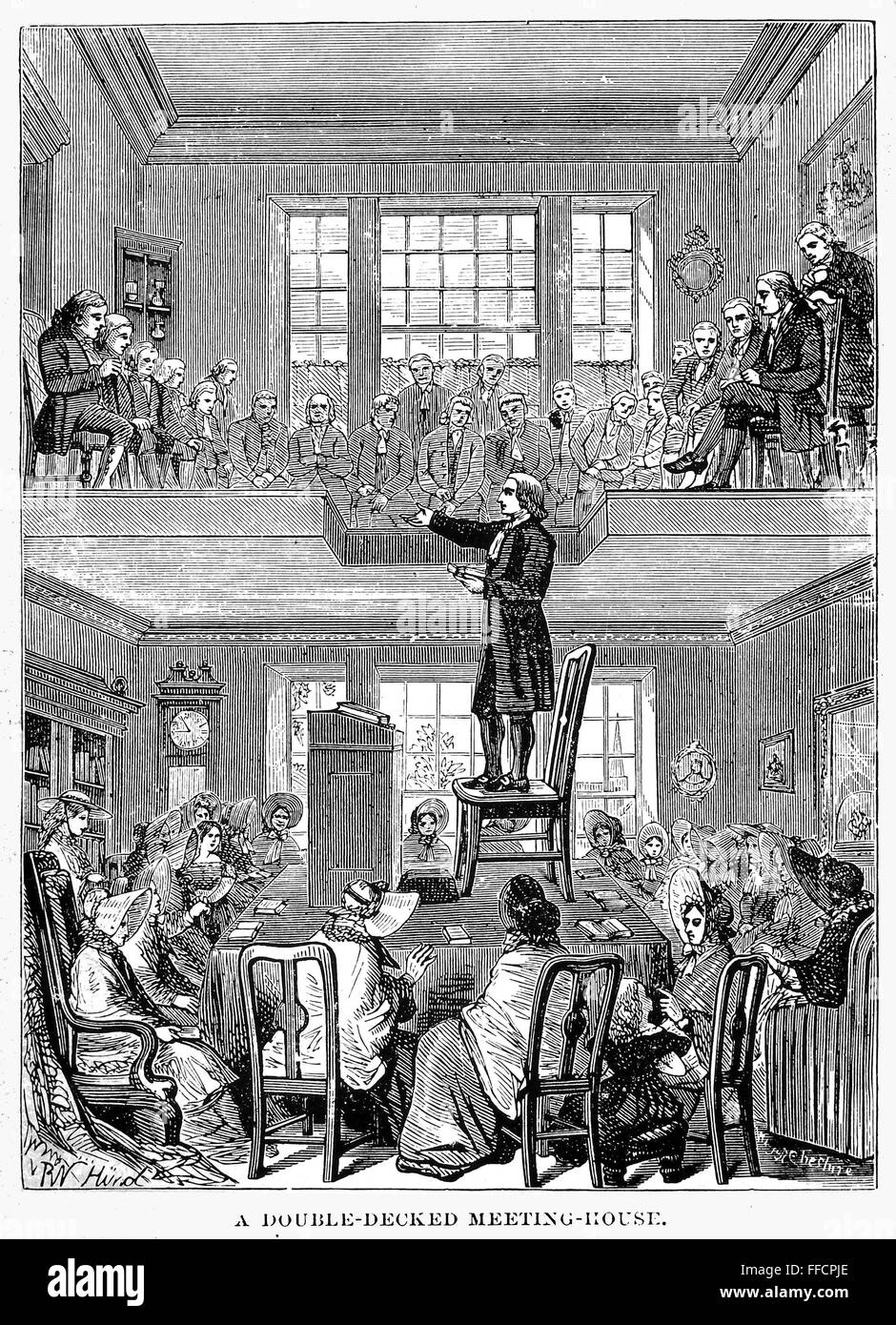 QUAKER MEETING HOUSE. /n'A Double-Decked Meeting-House.' The ...