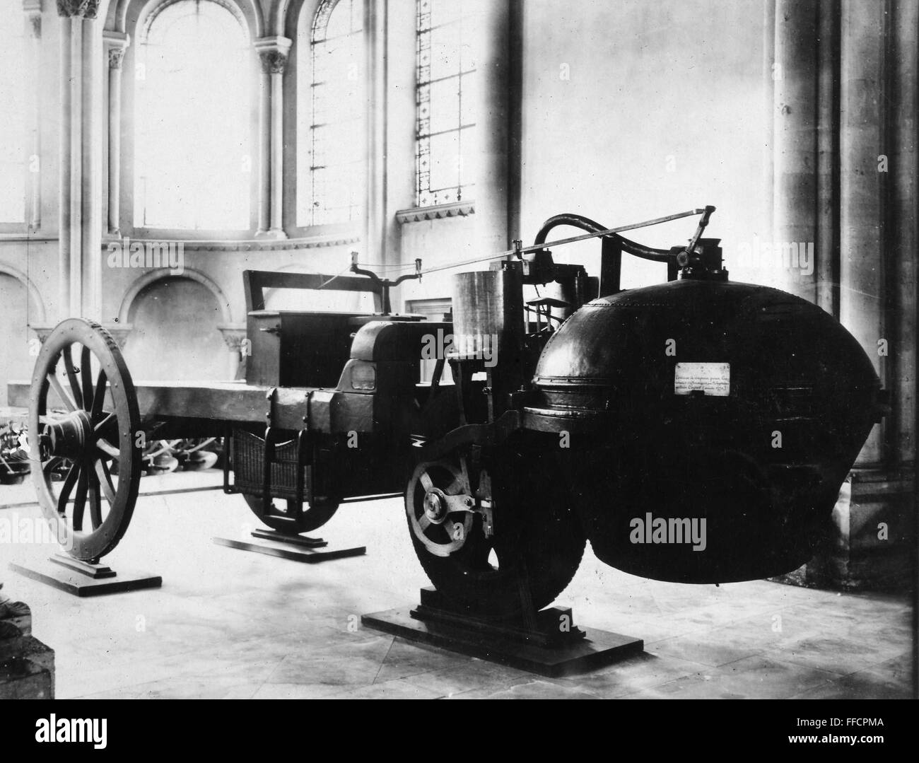 STEAM CARRIAGE, 1770. /nNicolas Joseph Cugnot's three-wheeled carriage ...