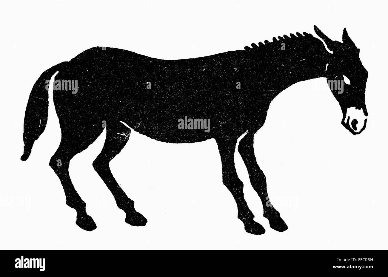 SYMBOL: MULE. /nSymbol of stubbornness Stock Photo - Alamy