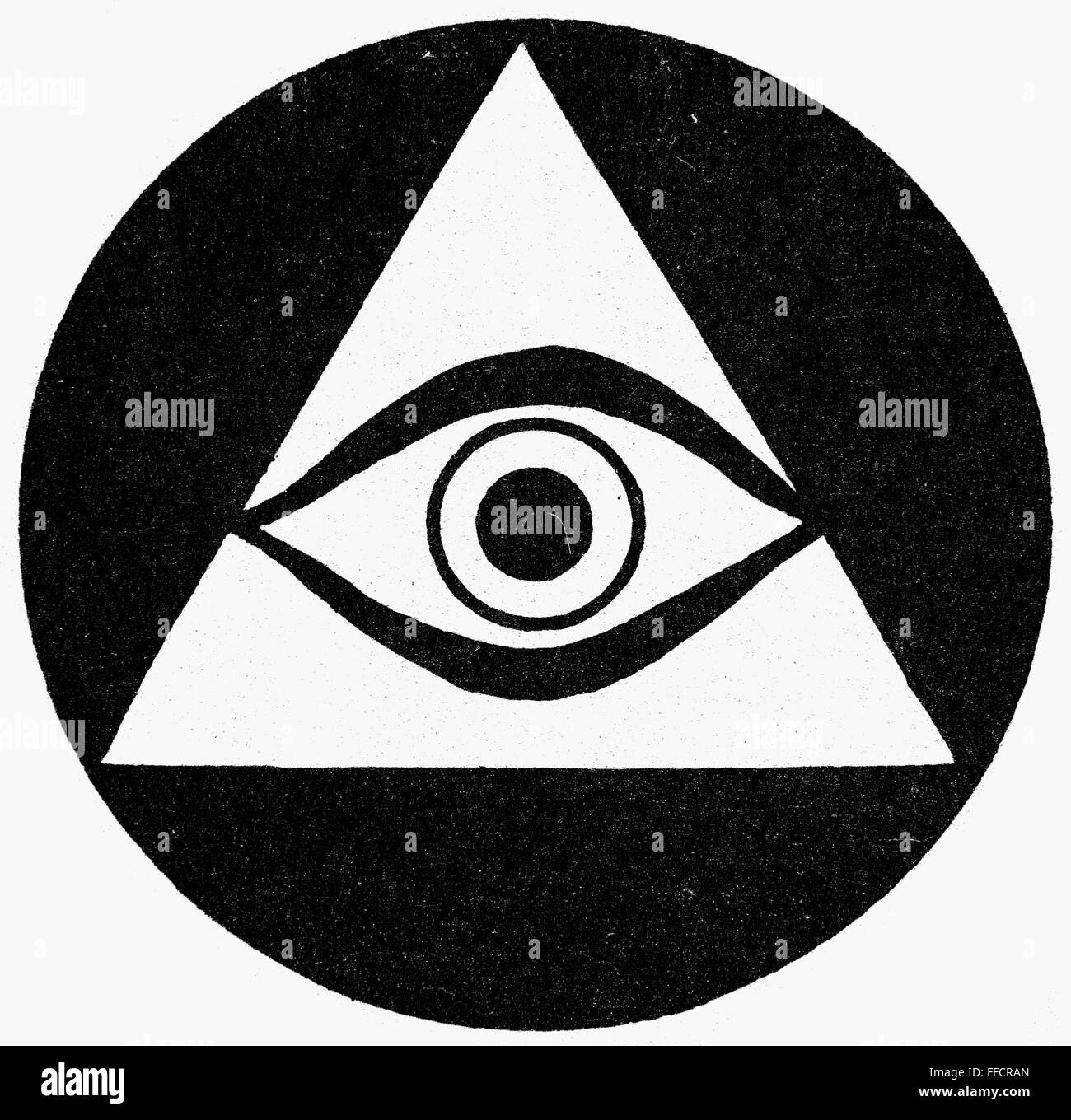 SYMBOL: ALL SEEING EYE. /nSymbol of vigilance Stock Photo - Alamy