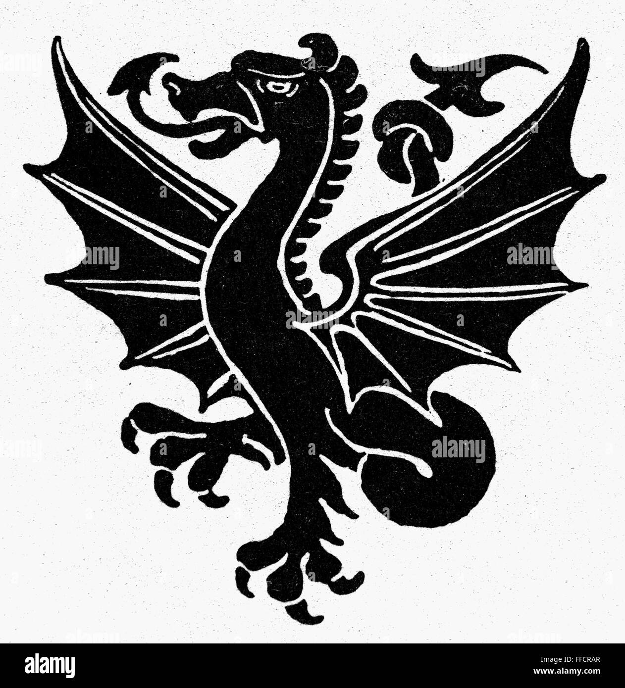 MYTHOLOGY: WYVERN. /nThe wyvern, a two-legged dragon of medieval ...