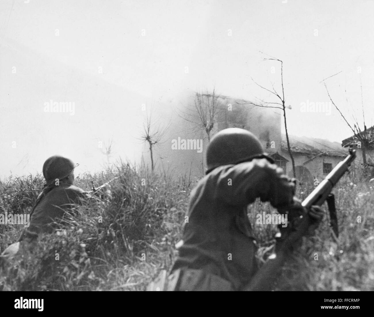 WORLD WAR II: COMBAT, 1944. /nAmerican soldiers in combat during World ...