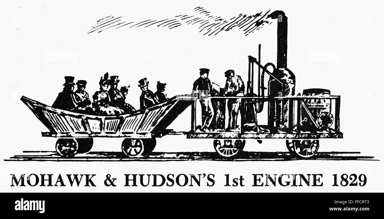 MOHAWK AND HUDSON, 1829. /nThe first engine of the Mohawk and Hudson ...