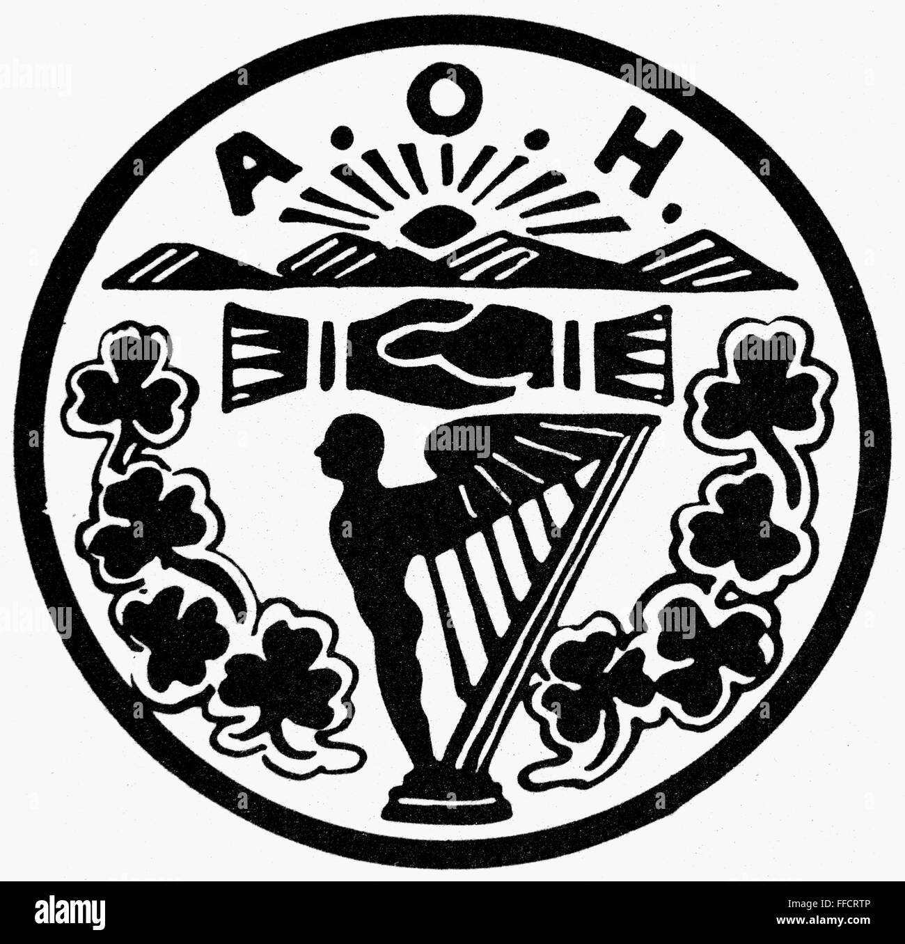 SEAL: ORDER OF HIBERNIANS. /nSeal of the Ancient Order of Hibernians, an Irish-Catholic ...