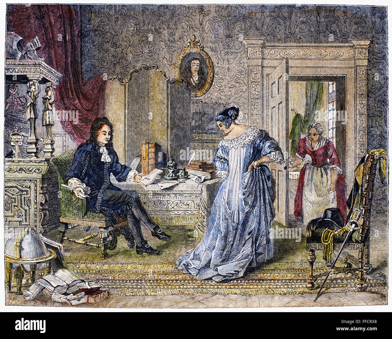 SAMUEL PEPYS (1633-1703). /nEnglish diarist. Pepys with his wife ...
