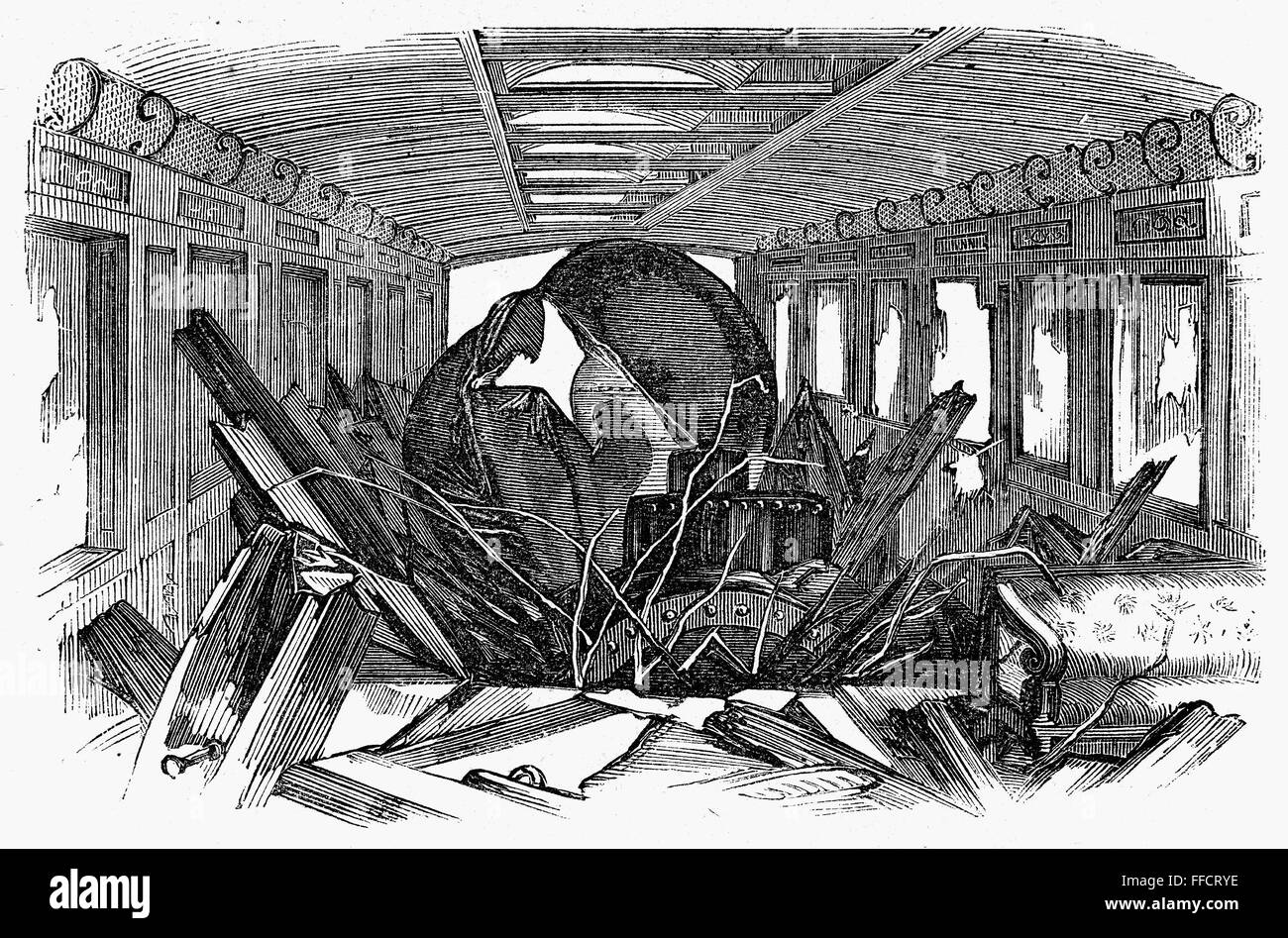 CONNECTICUT: TRAIN WRECK. /nTerrible wreck on the Housatonic Railroad ...