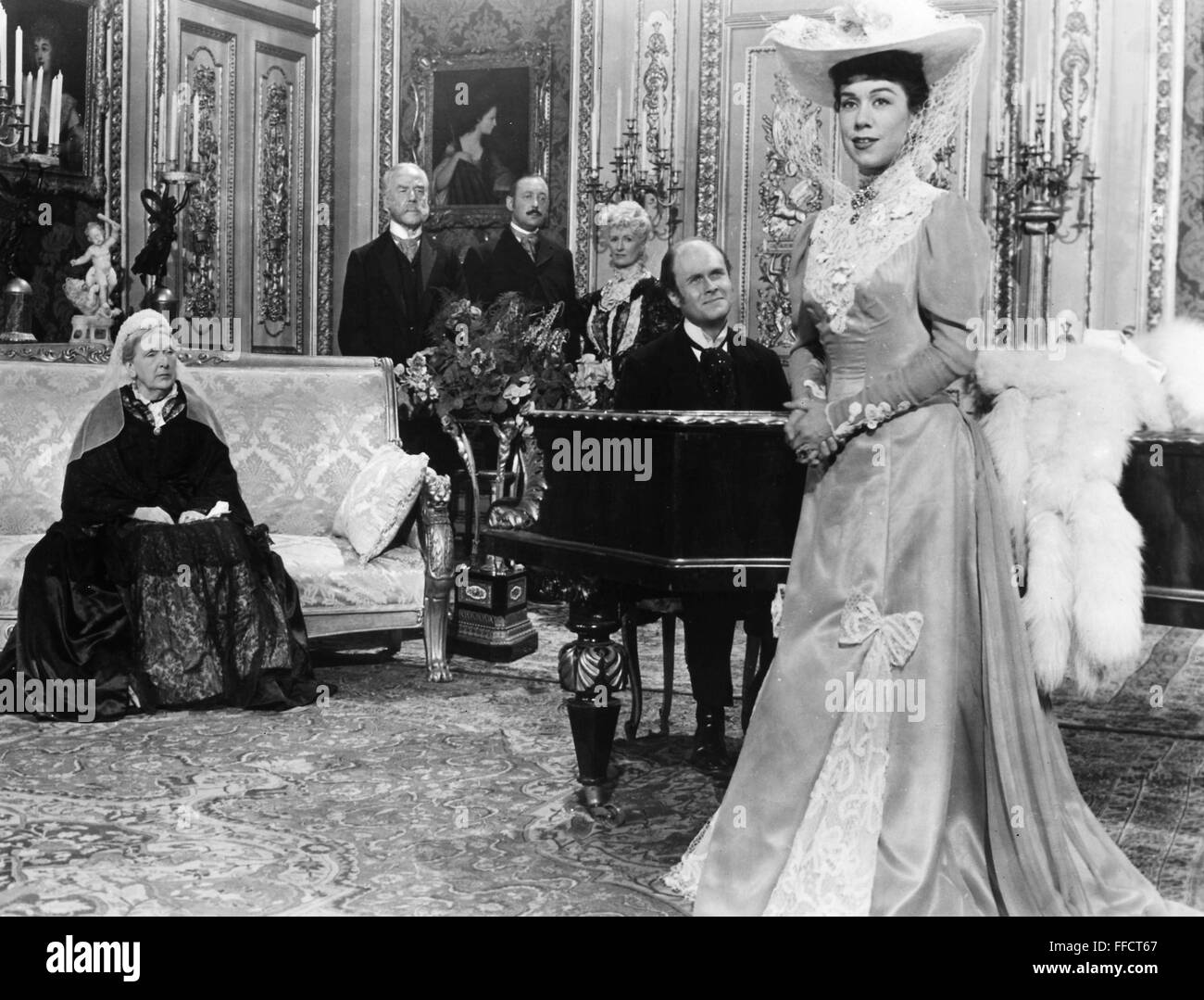 MELBA, 1953. /nAmerican soprano Patrice Munsel as Nellie Melba (foreground), and English actress ...