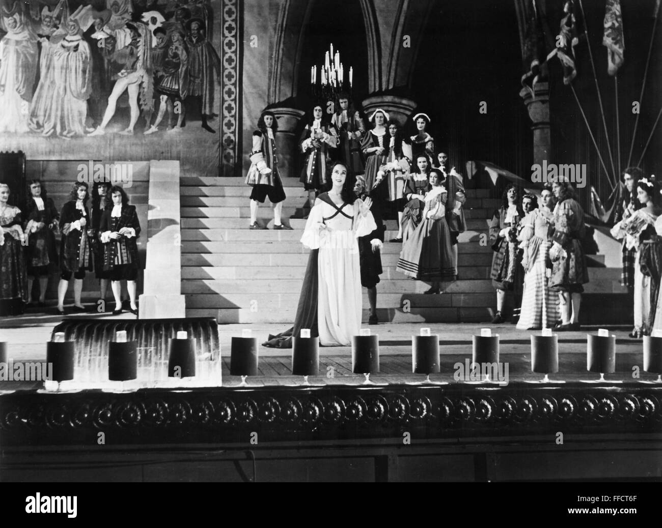 MELBA, 1953. /nAmerican soprano Patrice Munsel as Nellie Melba (center) in a scene from the 1953 ...