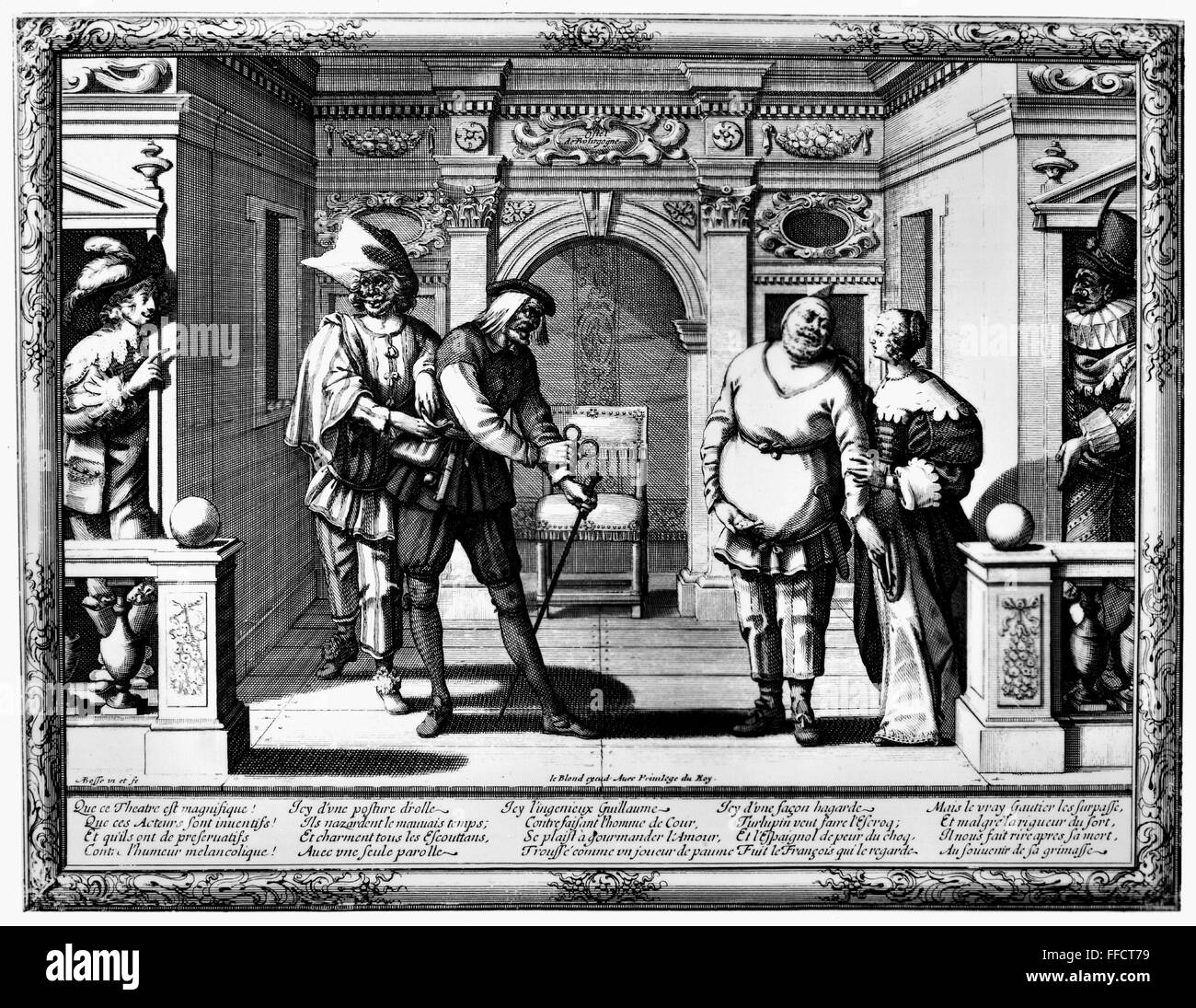 PARIS: THEATER, c1598. /nTurlupin and Robert Guerin on stage with the ...