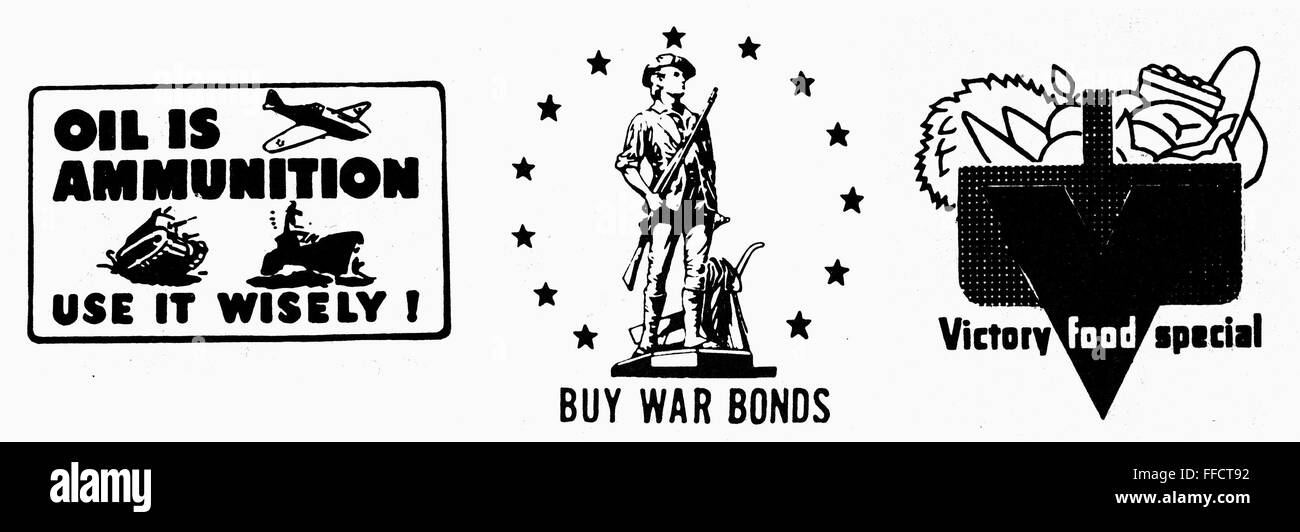 SYMBOLS: WORLD WAR II. /nSymbols of various American organizations ...