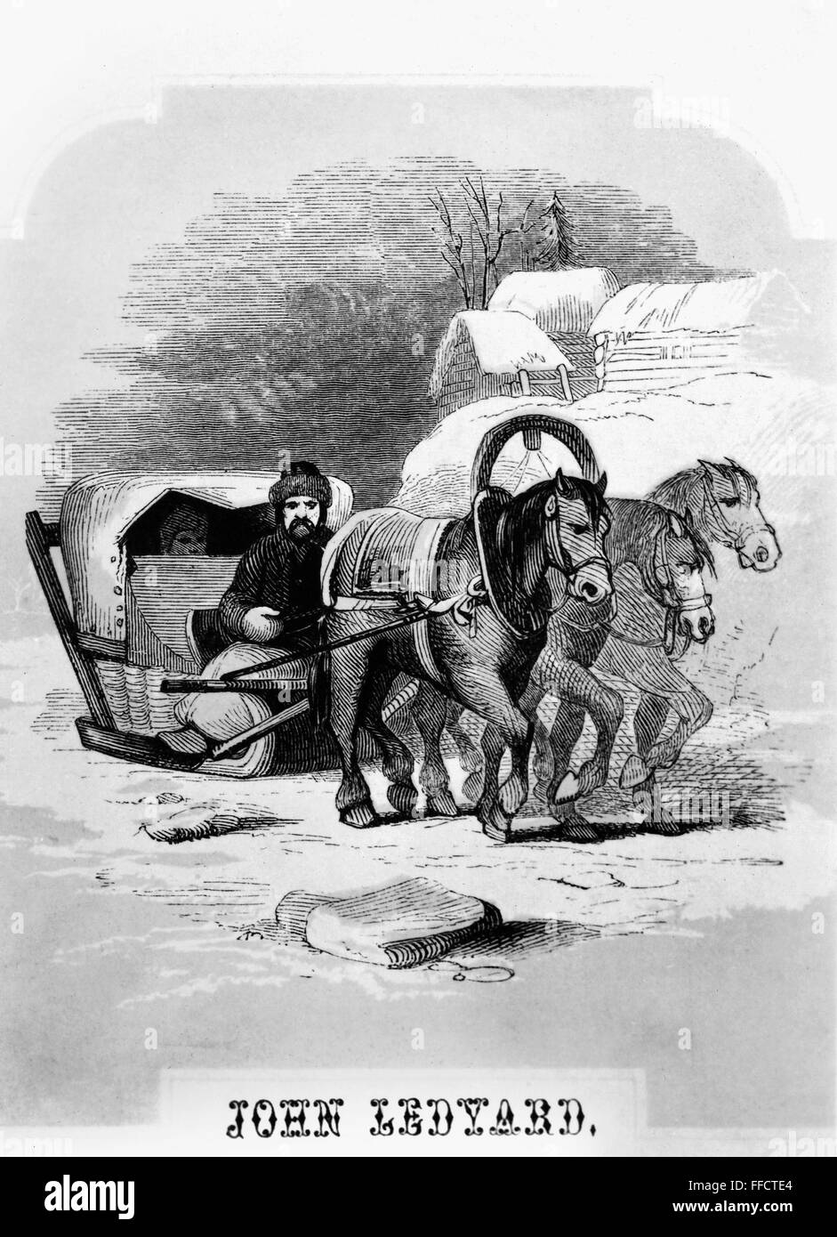 JOHN LEDYARD (1751-1789). /nAmerican explorer. Wood engraving Stock ...