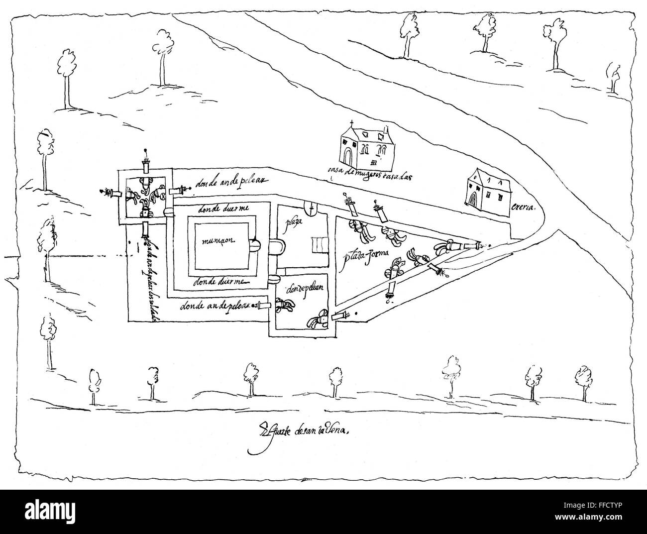 Spanish world map Black and White Stock Photos & Images - Alamy
