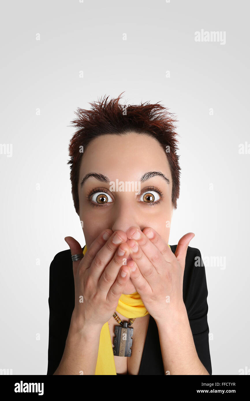 funny happy caricature portrait Stock Photo - Alamy