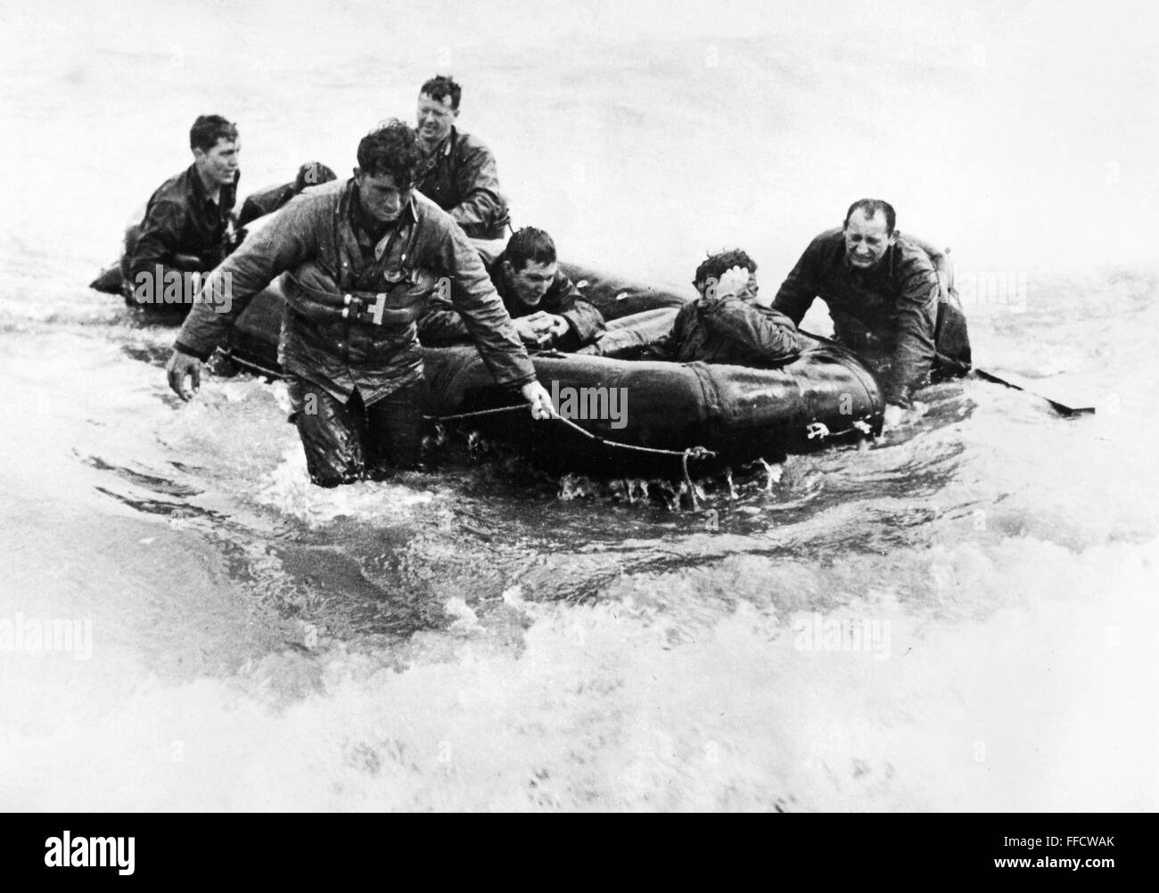 WORLD WAR II: D-DAY, 1944. /nAmerican soldiers land on the beach at ...