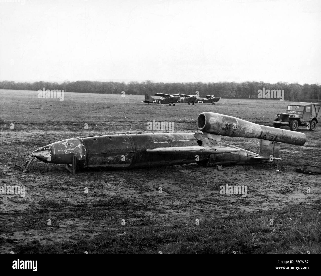 WORLD WAR II: ROBOT BOMB. /nGerman robot bomb discovered intact by the ...