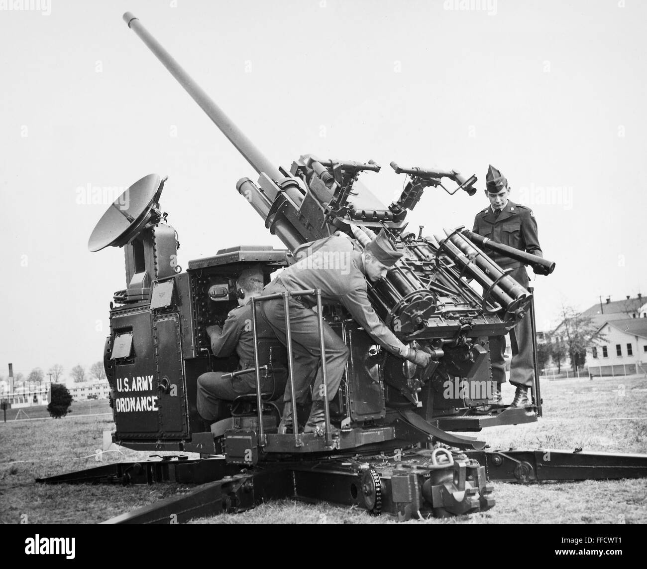 ANTI-AIRCRAFT GUN, 1952. /nDemonstration of the U.S. Army's anti ...