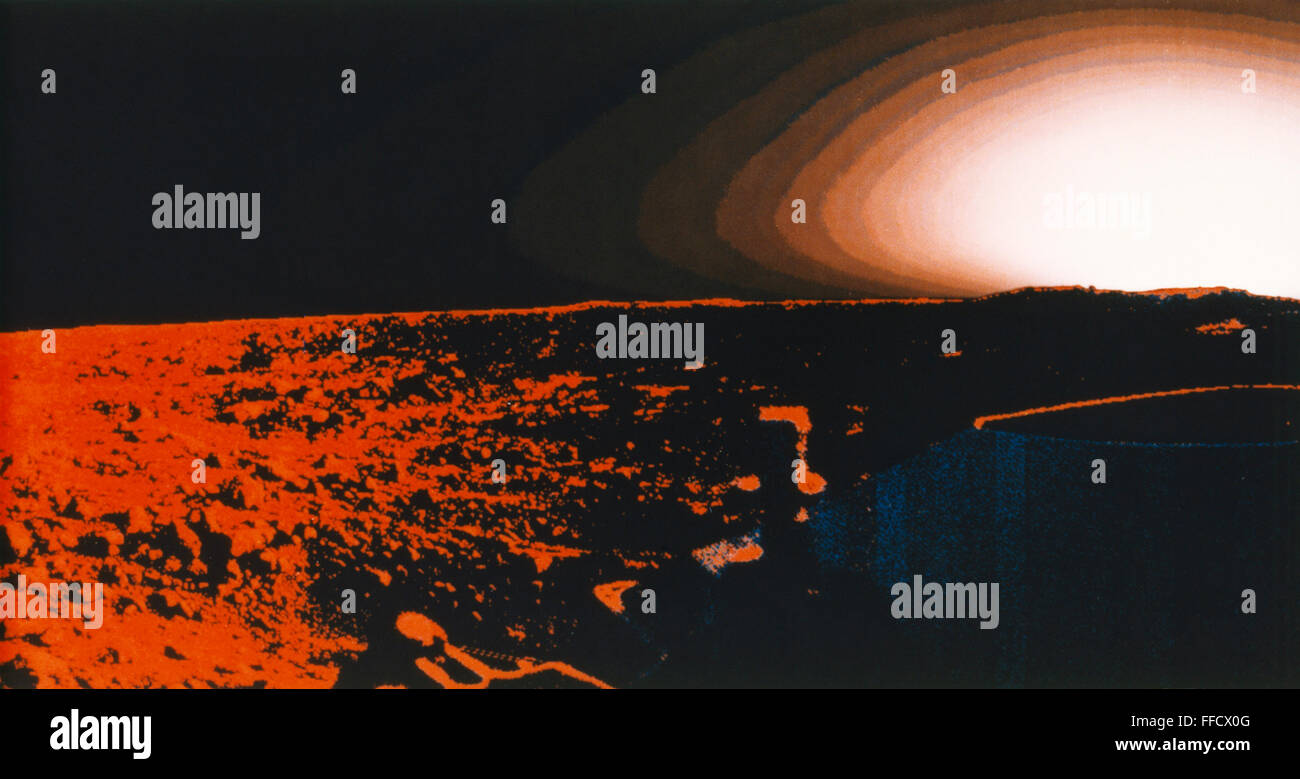 MARS: VIKING 1 IMAGE. /nComputer enhanced photograph of the Martian ...