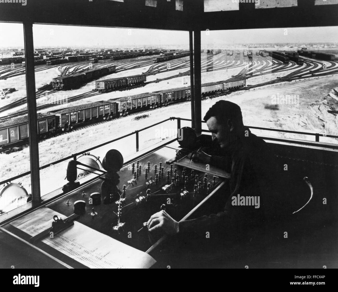 RAILROAD CONTROL TOWER. /nThe control tower at Illinois Central ...