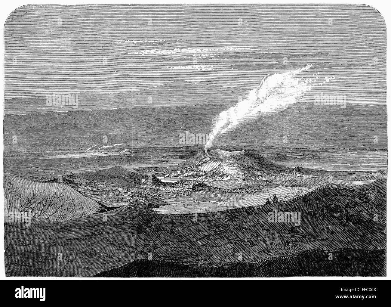 PHILIPPINES: VOLCANO, 1860. /nThe Taal volcano at Luzon, Philippines ...
