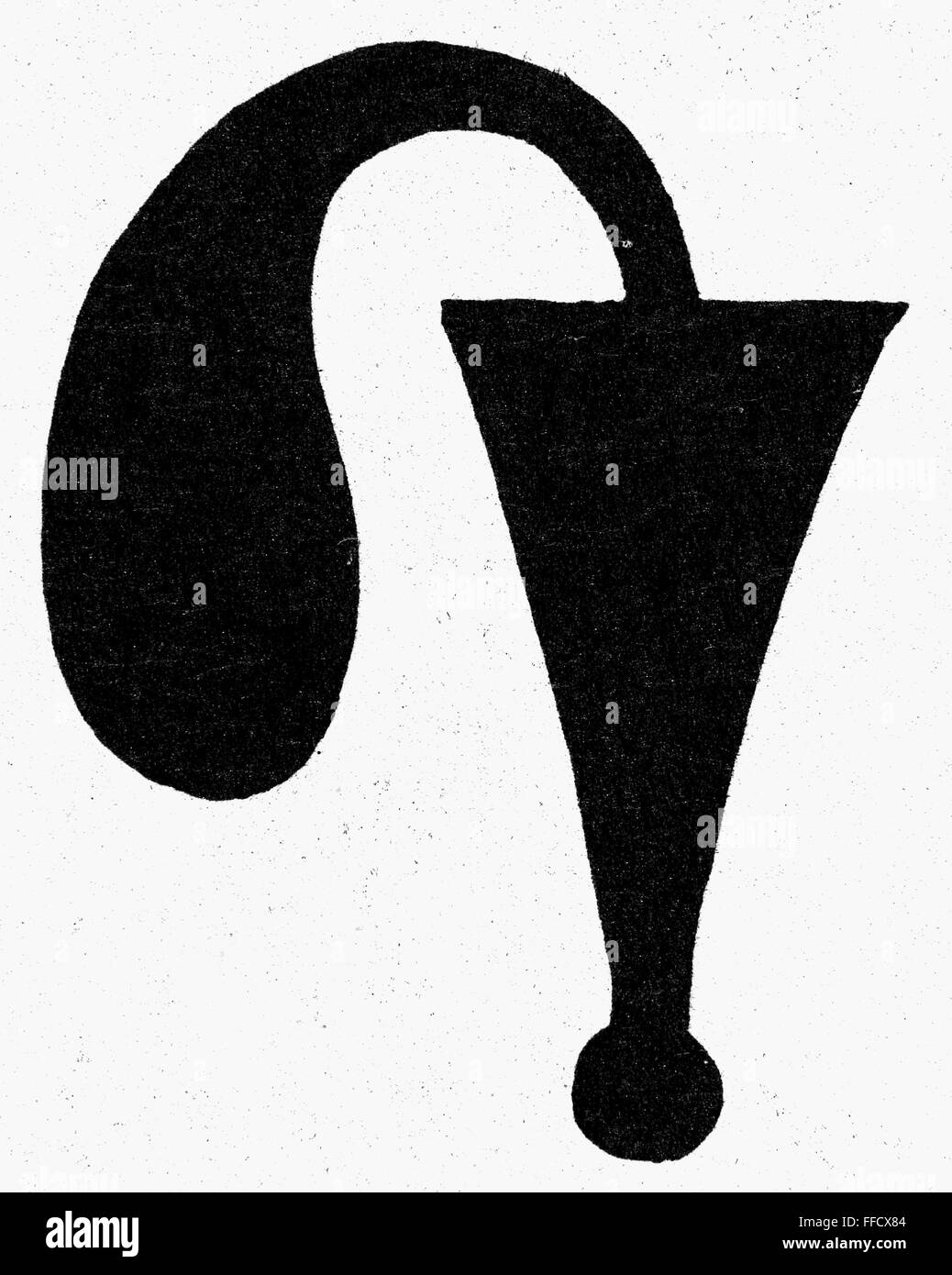 EGYPTIAN SYMBOL: MENAT. /nVarious menats, symbols representing the ...