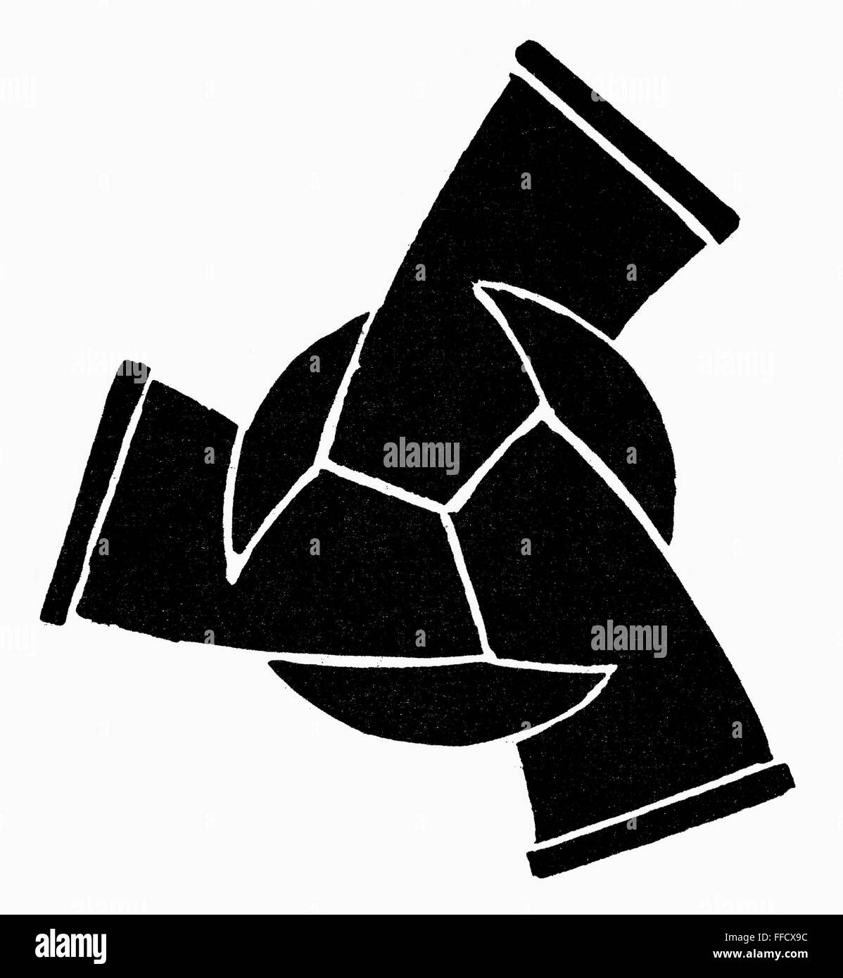 NORSE GOD: ODIN. /nThe Triple Horn of Odin, an emblem of the Norse god ...