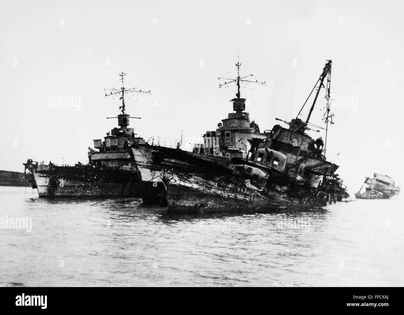 WORLD WAR II: FRENCH FLEET. /nRemnants of the French naval fleet at ...