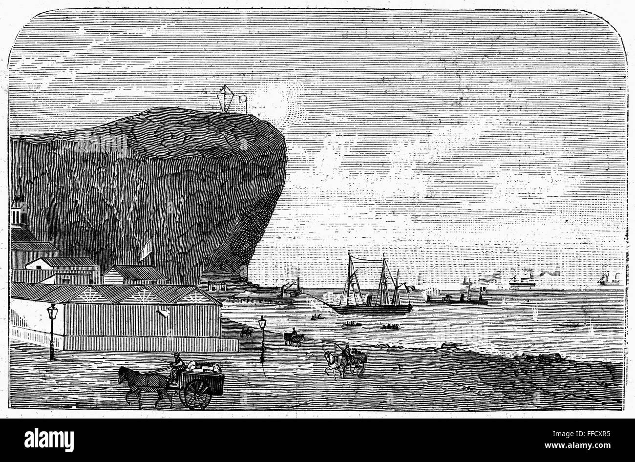 PERU: ARICA, 1880. /nRaising the blockade on Arica, Peru, during the ...