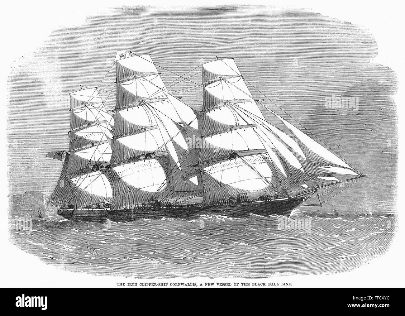 CLIPPER SHIP, 1862. /nThe new English iron clipper 'Cornwallis,' built ...