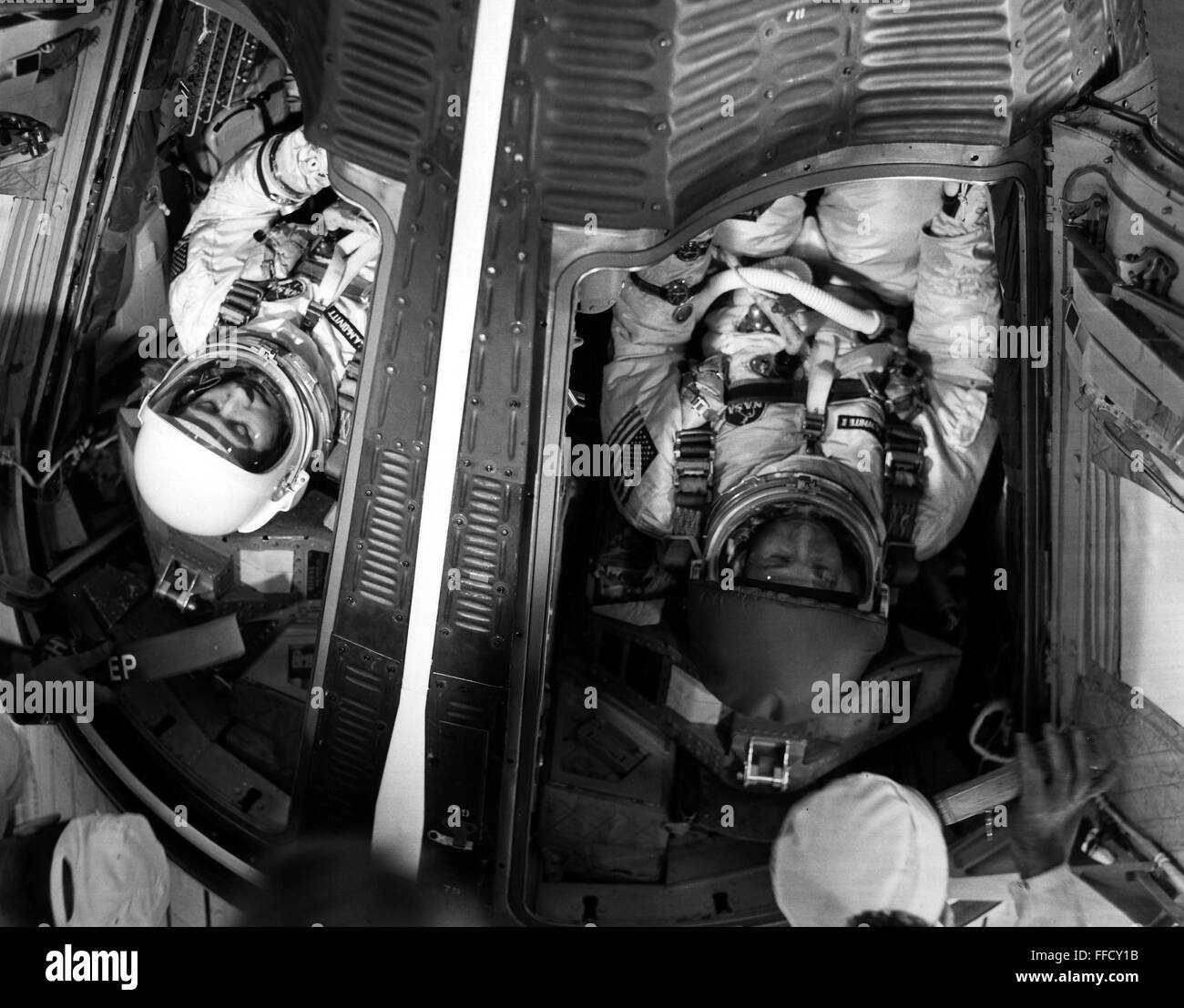 GEMINI IV: ASTRONAUTS, 1965. /nAstronauts James McDivitt, command pilot (left) and Edward White ...