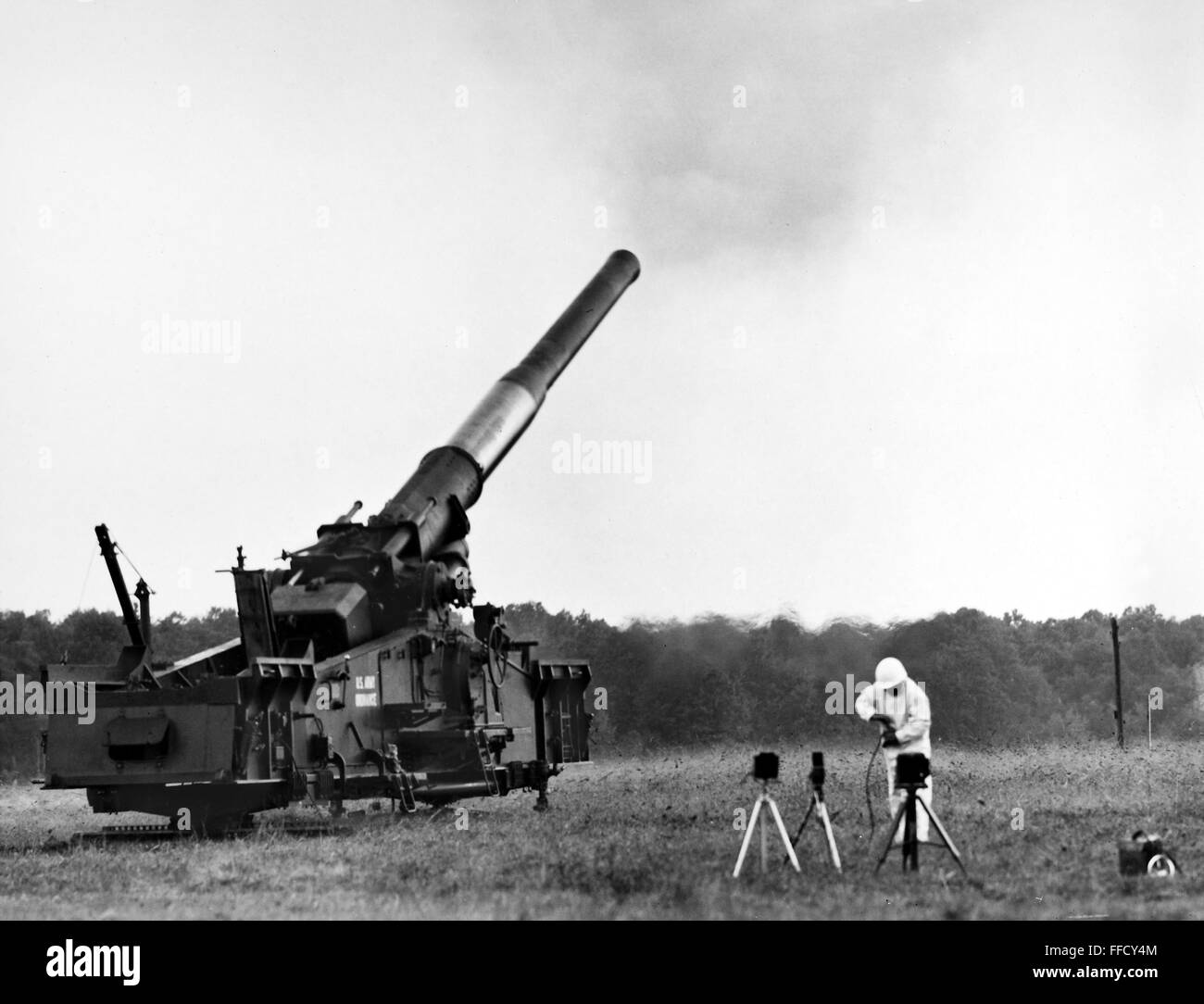 NUCLEAR ARTILLERY, 1952. /nDemonstration of the U.S. Army's 280mm ...