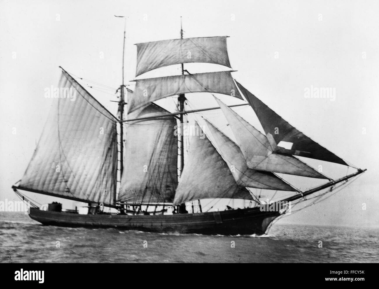 SCHOONER, 1888. /nBritish two-masted schooner, the 'Dispatch,' built in ...